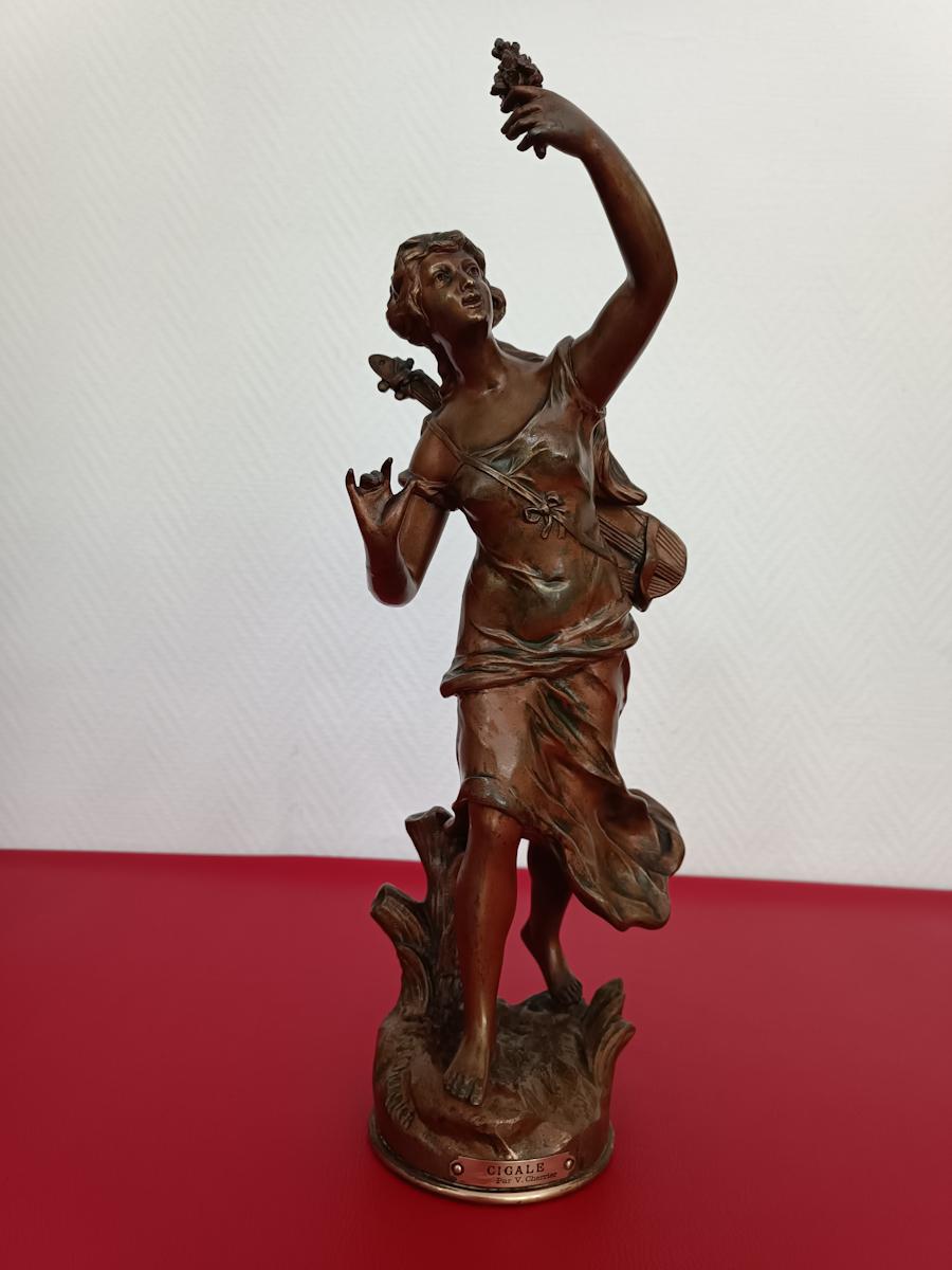 Statuette en régule par Victor Cherrier - Brocante En Ligne